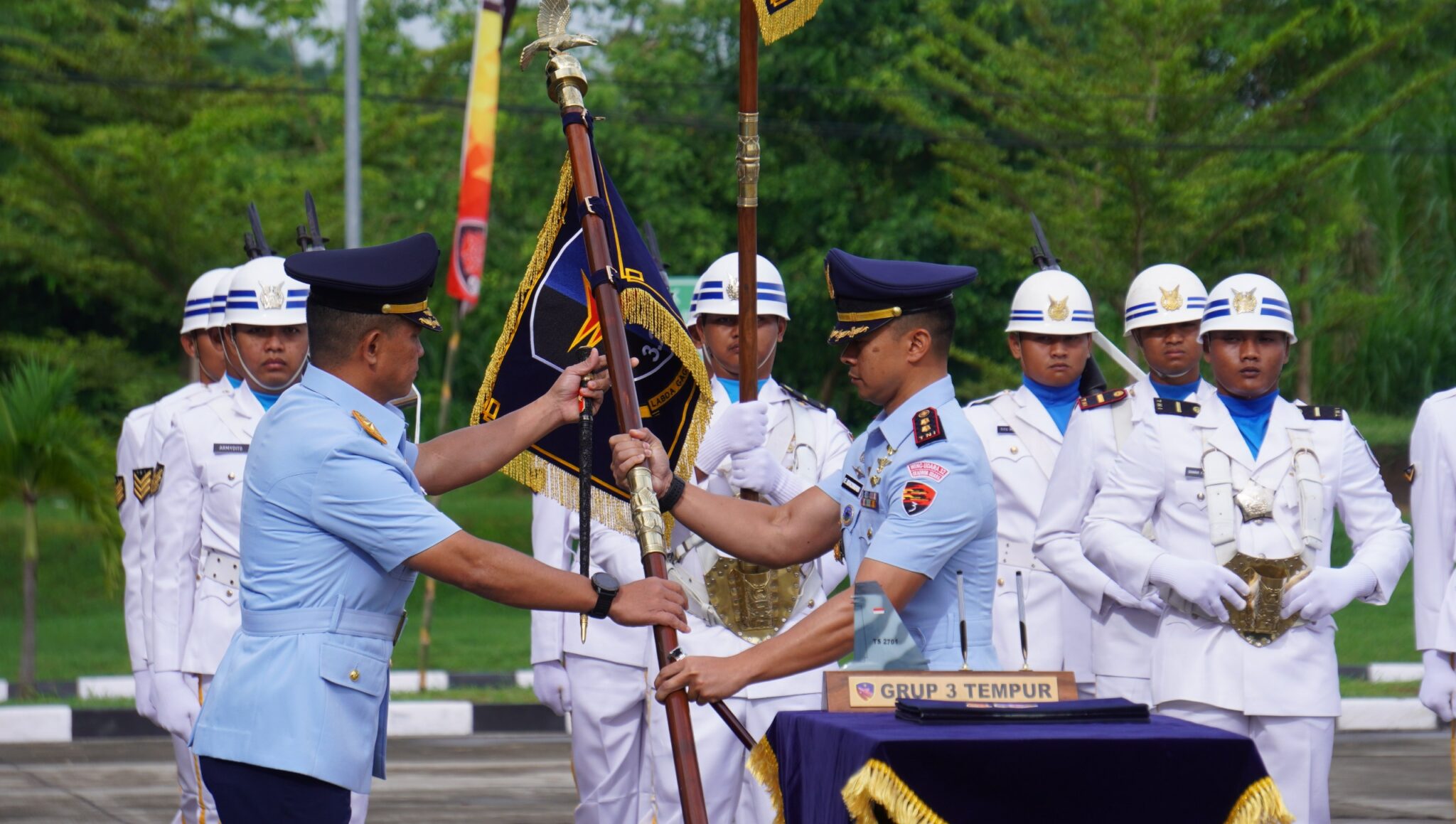DANLANUD ISWAHJUDI HADIRI SERTIJAB DANSKADRON UDARA 3 DAN DANSKADRON ...